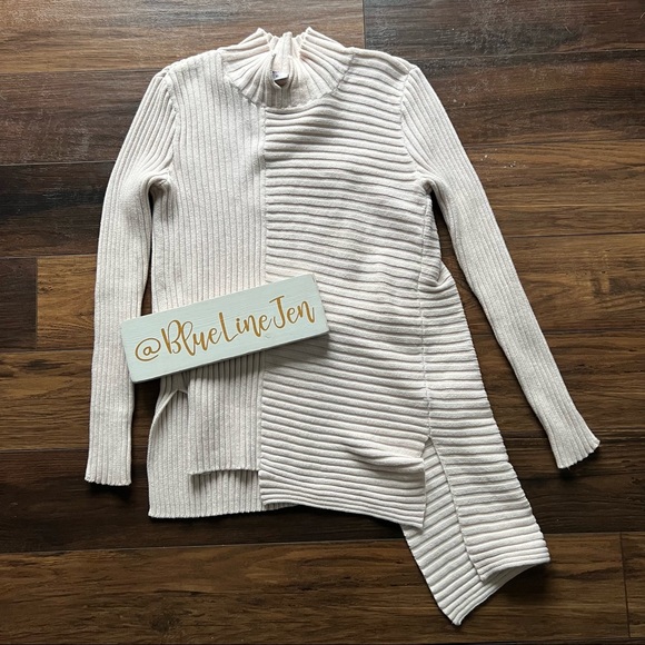 CAbi | Sweaters | Cabi Asymmetrical D Ring Ribbed Sweater | Poshmark